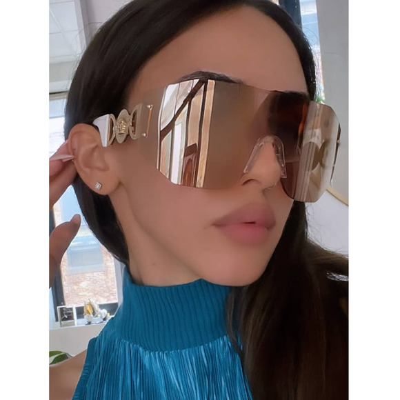 Versace | Accessories | New Versace Ve2258 Mask Shield Sunglasses In ...